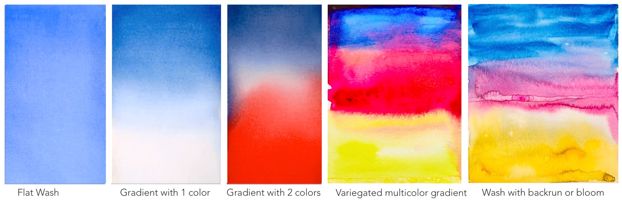 Watercolor Silhouettes Against Gradient Skies – Notes & Doodles